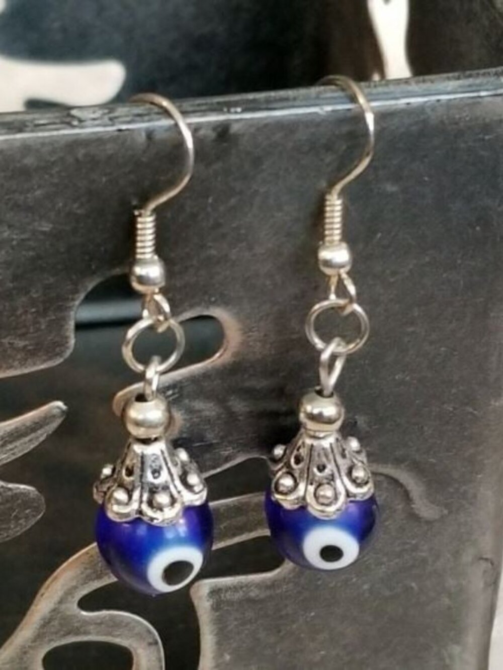 Pinkdiva | Jewelry | Evil Eye Blue Glass Talisman Earrings | Poshmark